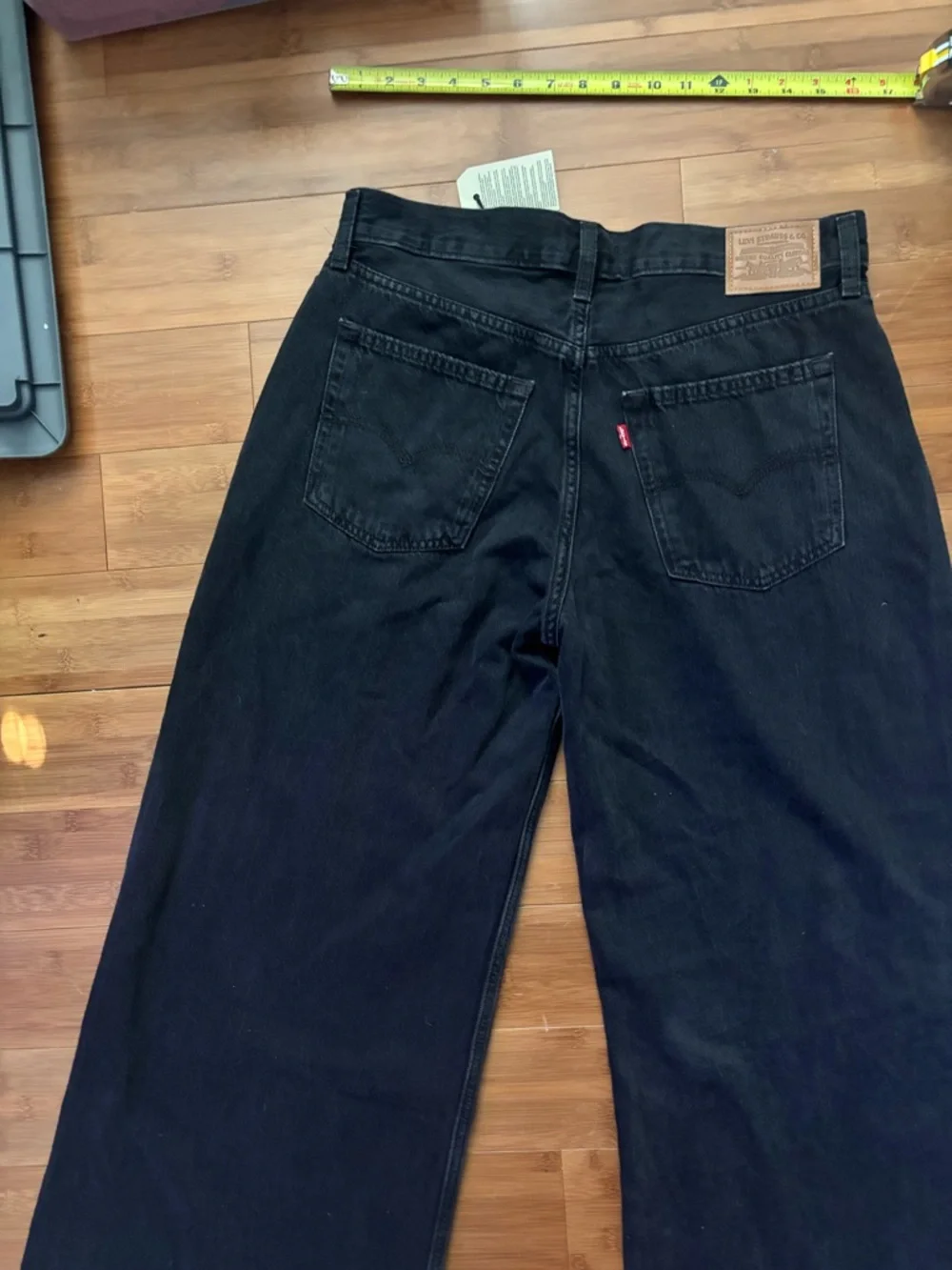 Levi's | Jeans | Levis Baggy Dad Wide Leg Black Jeans 3 X 30 Waist ...